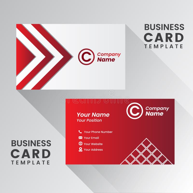 Modern Creative Red Business Card and Name Card Stock Vector ...