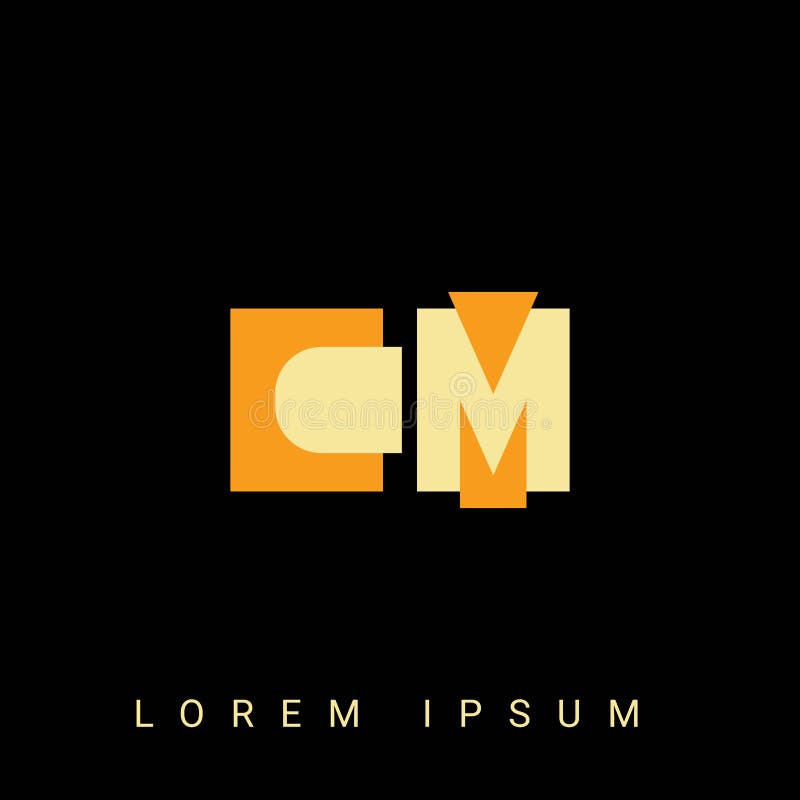 Modern Creative Shaped CM, MC C, M Logo. Initial Logo Designs Templete ...
