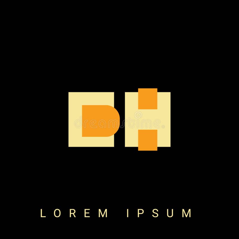 Modern Creative Shaped DH, HD, D, H Logo. Initial Logo Designs Templete ...