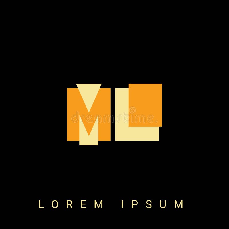 Modern Creative Shaped ML, LM, M L Logo. Initial Logo Designs Templete ...