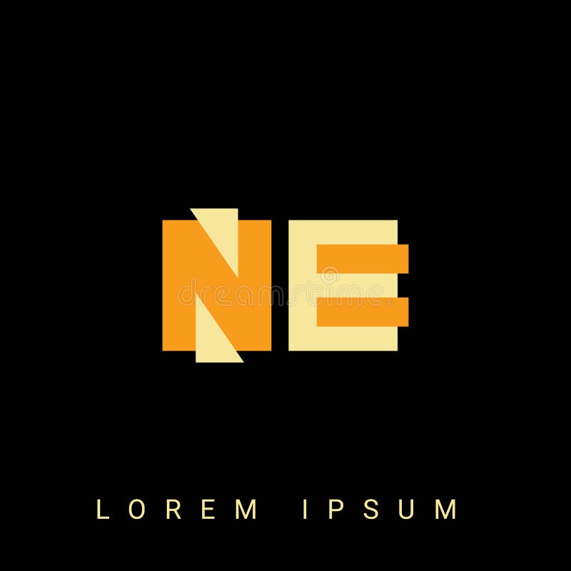 N E, NE Initial Letter Logo Design Vector Template, Graphic Alphabet ...