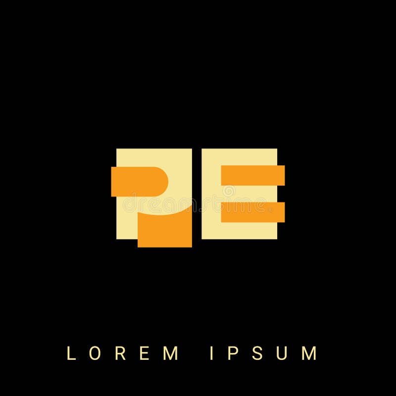 Modern Creative Shaped PE, EP, P E Logo. Initial Logo Designs Templete ...