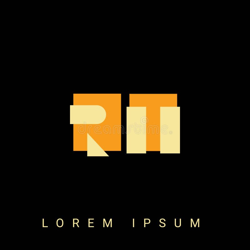 RT - Monogram Or Logotype. R And T - Initials Or Logo. Vector Design ...