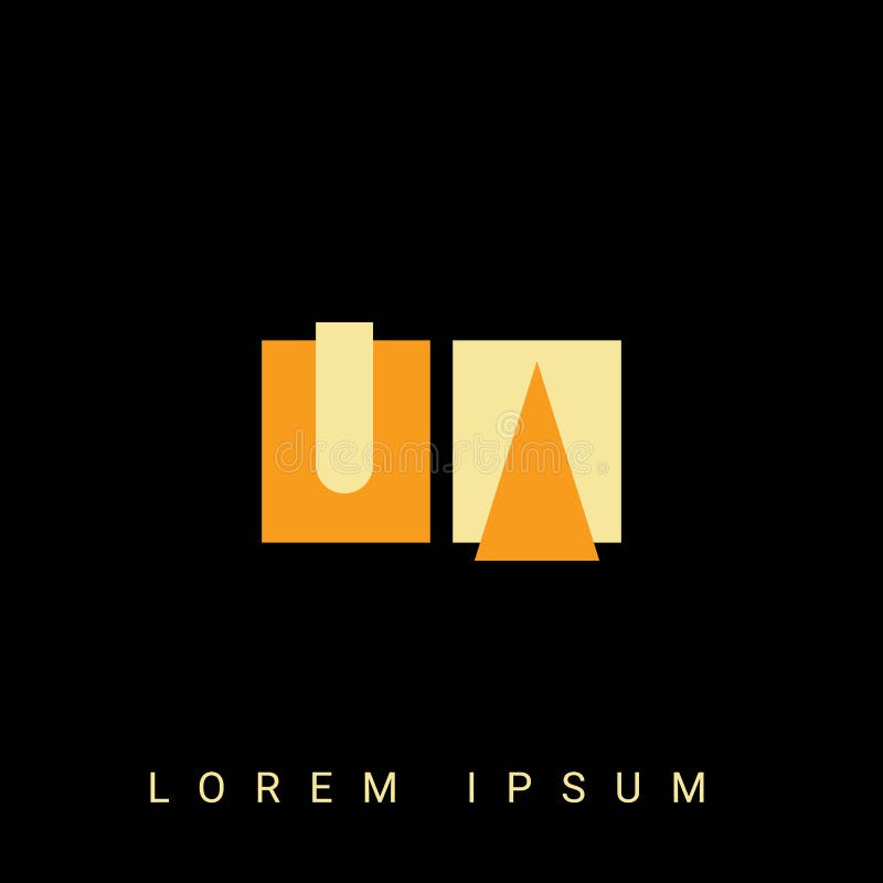 Modern Creative Shaped UA, AU, U a Logo. Initial Logo Designs Templete ...
