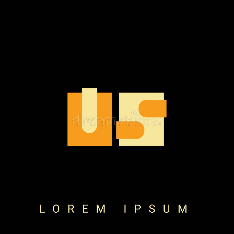 Modern Creative Shaped US, SU, U S Logo. Initial Logo Designs Templete ...