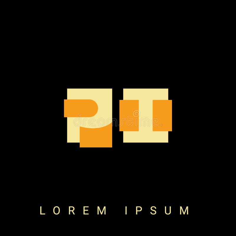Modern Creative Shaped PI, IP, P I Logo. Initial Logo Designs Templete ...