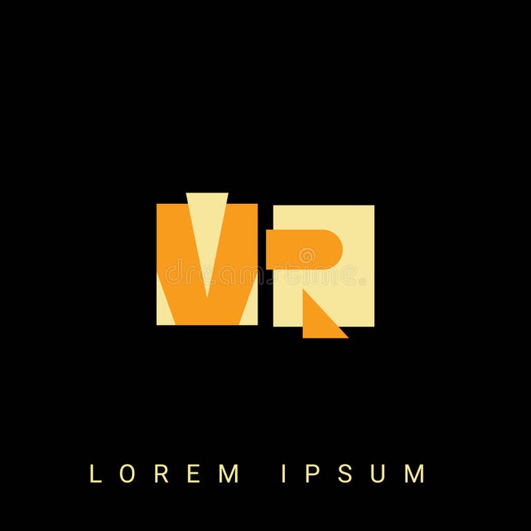 Modern Creative Shaped VR, RV, V R Logo. Initial Logo Designs Templete ...