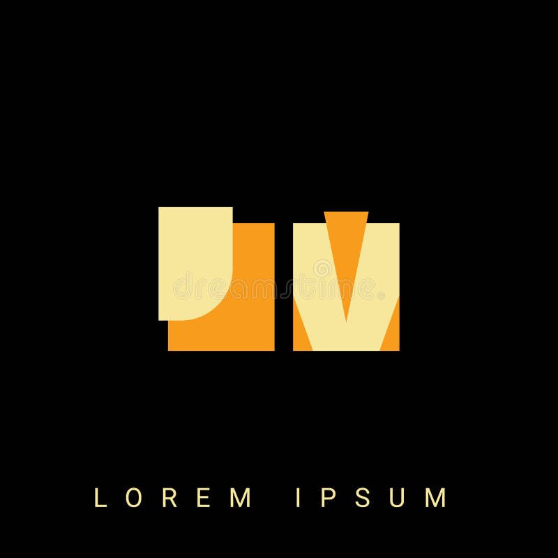 Modern Creative Shaped JV, VJ, J, V Logo. Initial Logo Designs Templete ...