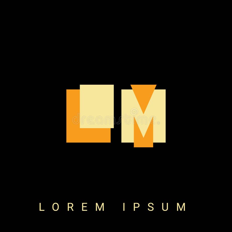 Modern Creative Shaped LM, ML, L, M Logo. Initial Logo Designs Templete ...