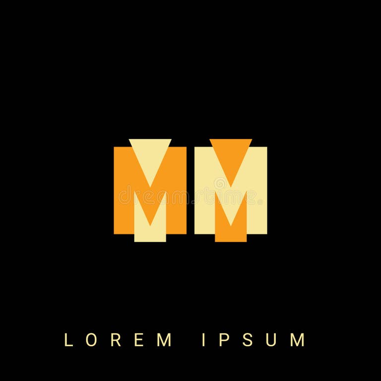 Modern Creative Shaped MM, MM, M M Logo. Initial Logo Designs Templete ...