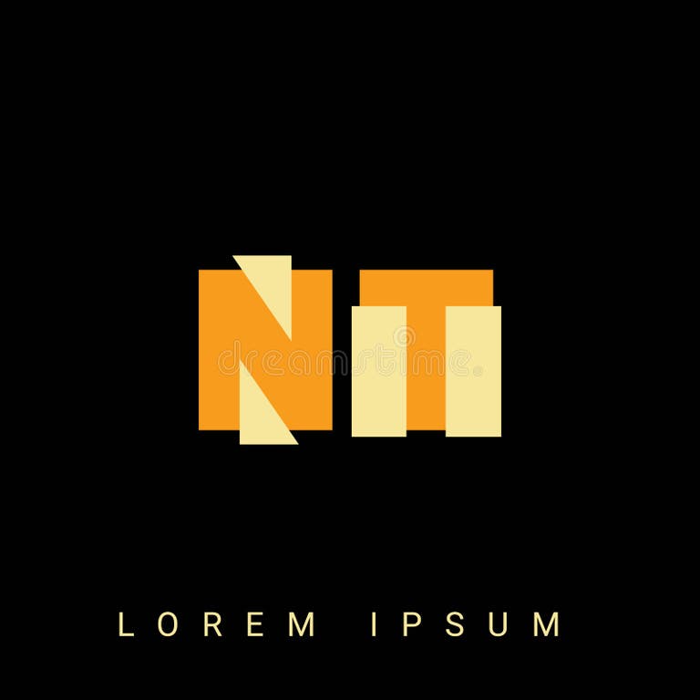 Modern Creative Shaped NT, TN, N T Logo. Initial Logo Designs Templete ...