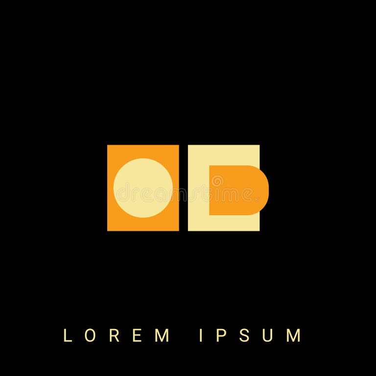 Modern Creative Shaped OD, DO, O D Logo. Initial Logo Designs Templete ...