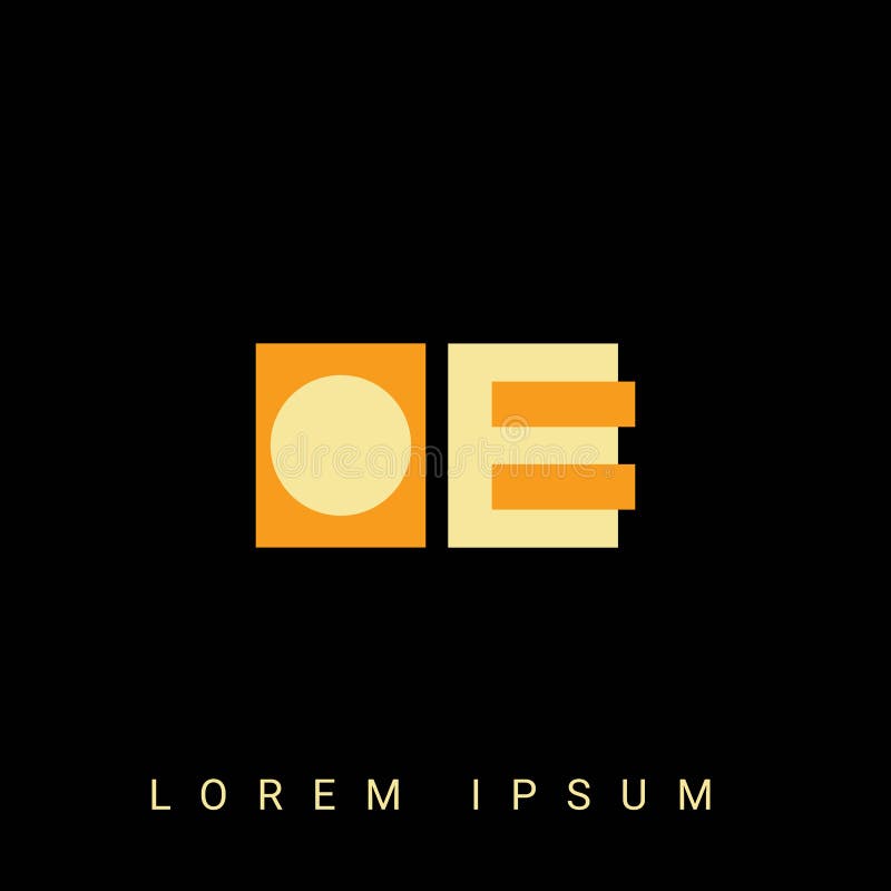 Modern Creative Shaped OE, EO, O E Logo. Initial Logo Designs Templete ...