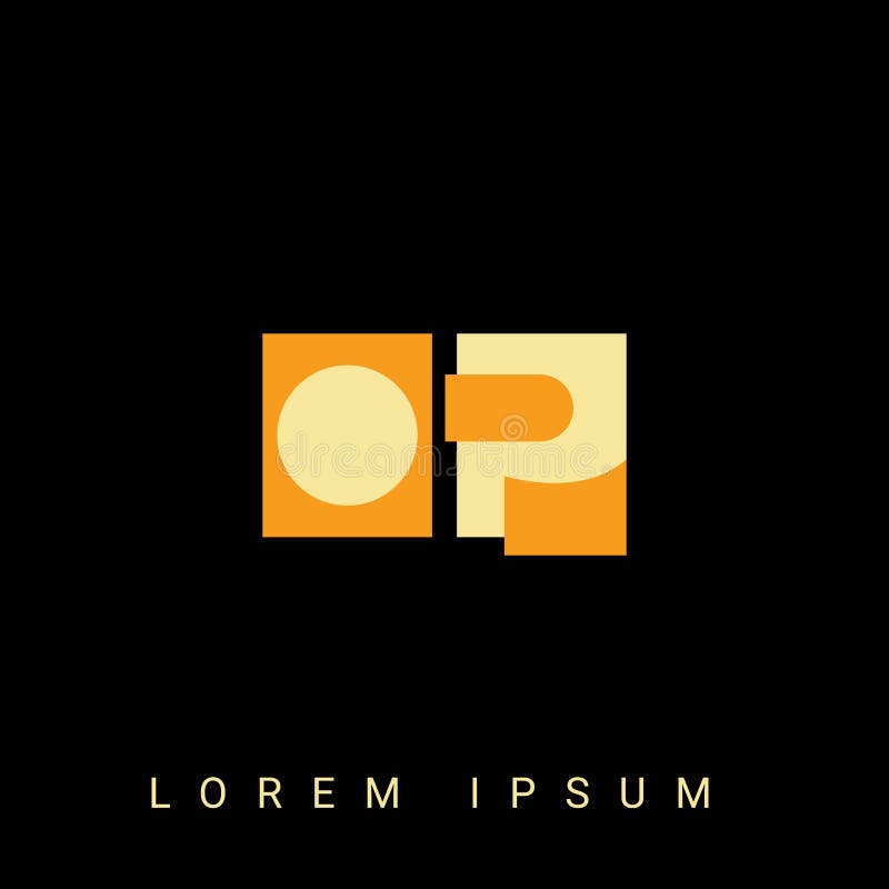 Modern Creative Shaped OP, PO, O P Logo. Initial Logo Designs Templete ...