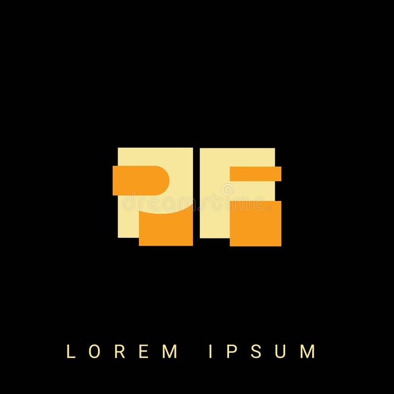 Modern Creative Shaped PF, FP, P F Logo. Initial Logo Designs Templete ...