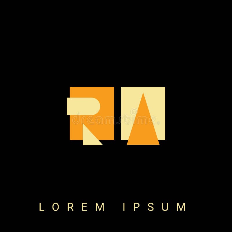 Modern Creative Shaped RA, AR, R a Logo. Initial Logo Designs Templete ...