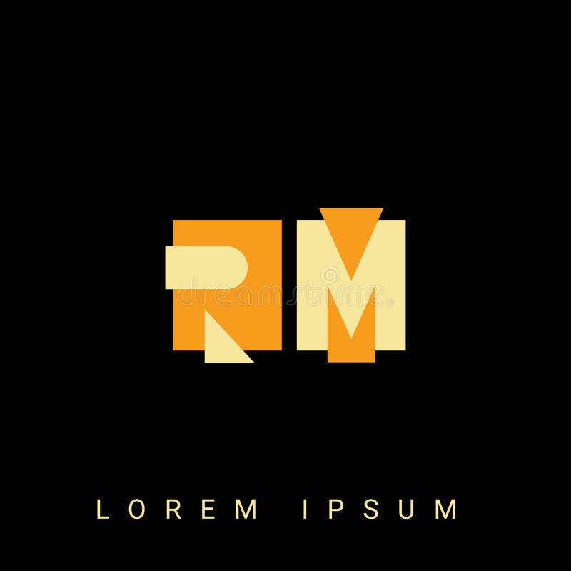 Modern Creative Shaped RM, MR, R M Logo. Initial Logo Designs Templete ...