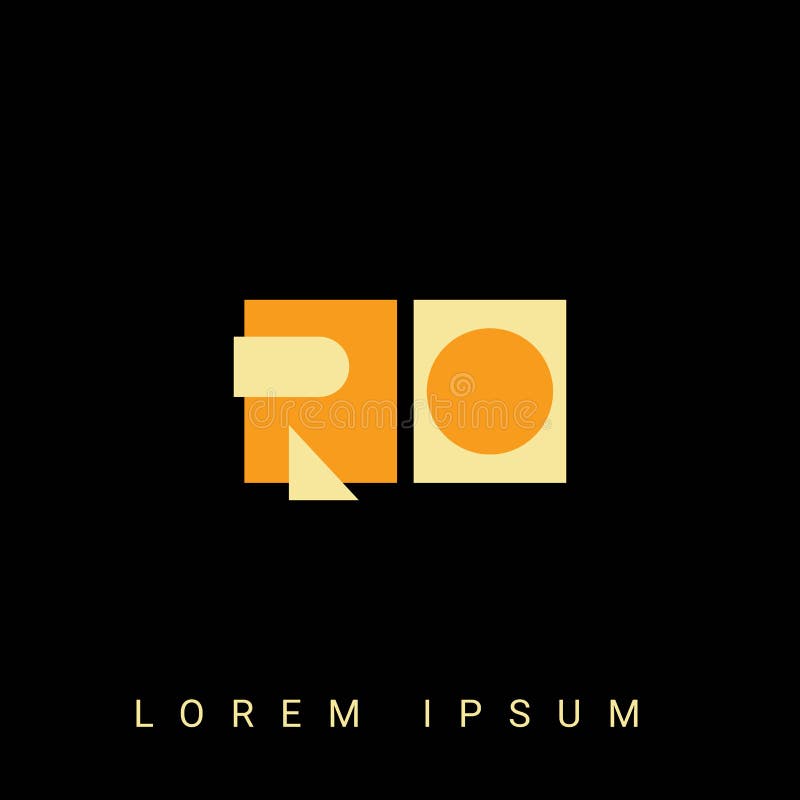 Modern Creative Shaped RO, or, R O Logo. Initial Logo Designs Templete ...