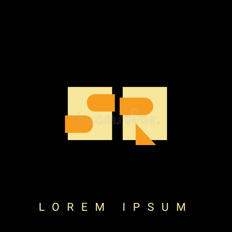Modern Creative Shaped SR, RS, S R Logo. Initial Logo Designs Templete ...