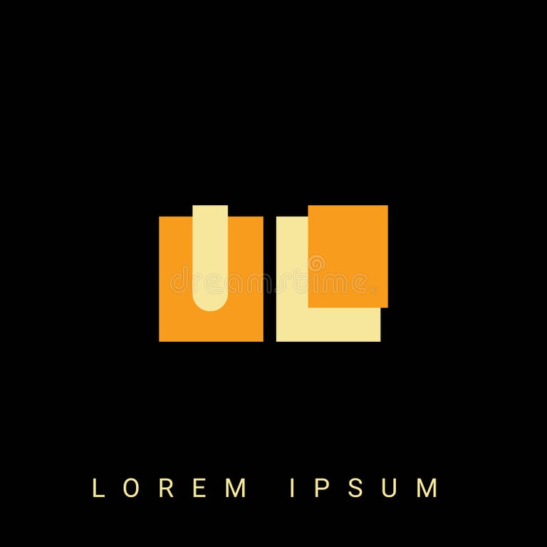 Modern Creative Shaped UL, LU, U L Logo. Initial Logo Designs Templete ...