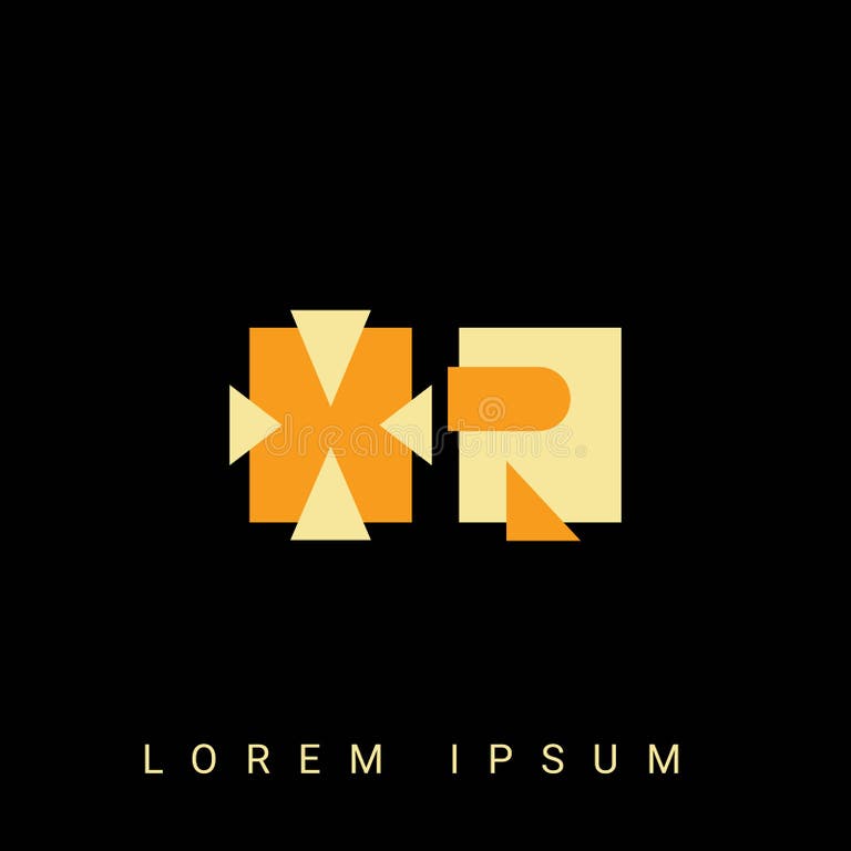 Modern Creative Shaped XR, RX, X R Logo. Initial Logo Designs Templete ...