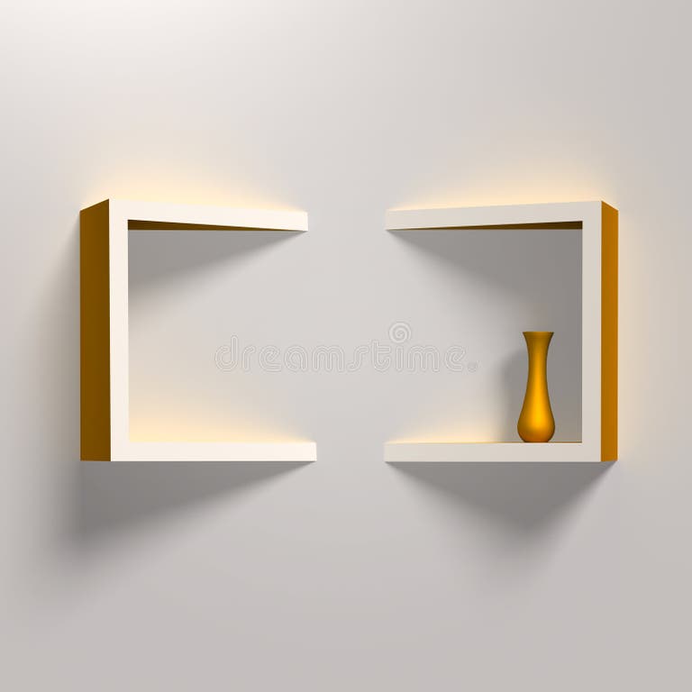 Modern Creative Shelves Template Stock Illustration - Illustration of ...