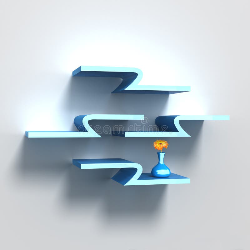 Modern Creative Shelves Template Stock Illustration - Illustration of ...