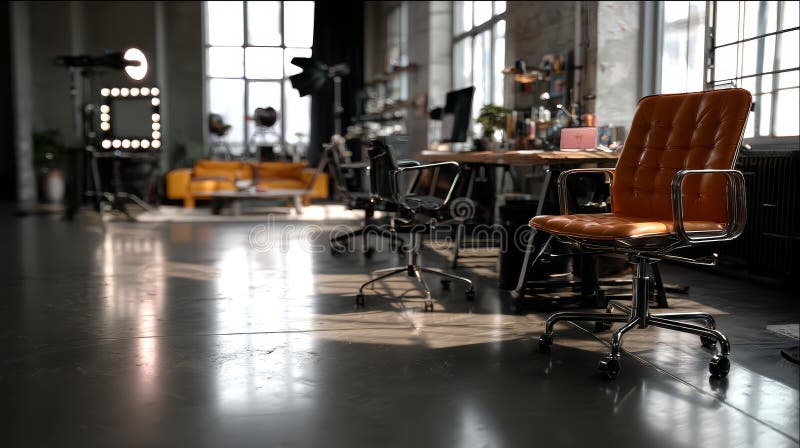 Modern Creative Studio Interior with Ambient Lighting and Cozy ...