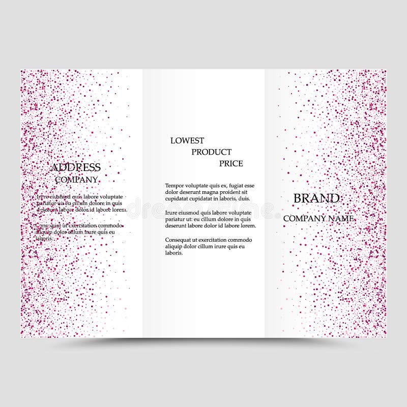 Modern Creative Template of Three Business Brochures with Pink Abstract ...