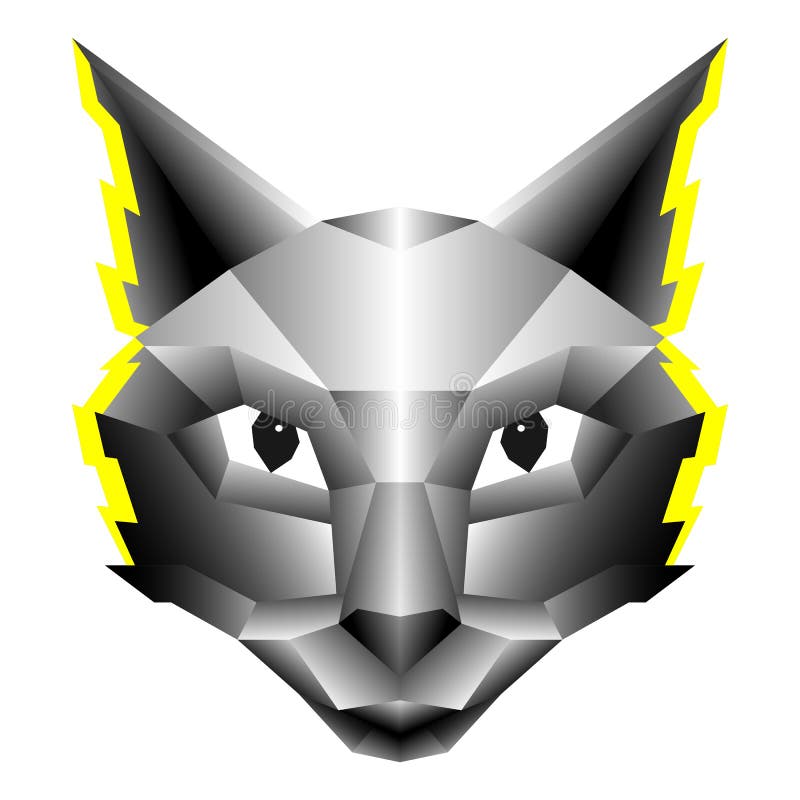 Modern Creative Vector Illustration of Cat Portrait. Stock Vector ...