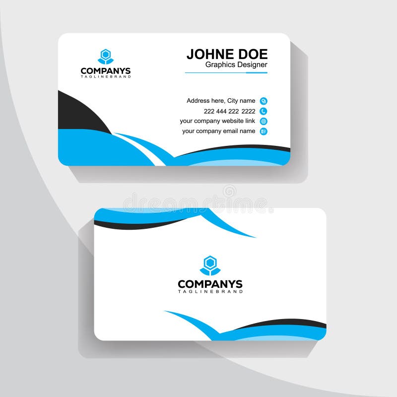 Modern Creative Visiting Card. Stylish and Print-Ready Design. Stock ...