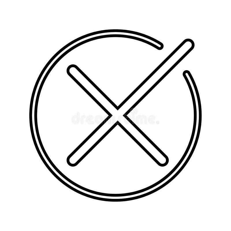 Modern Cross in a Circle. Cross Symbol. Tick Icon. Vector Illustration ...