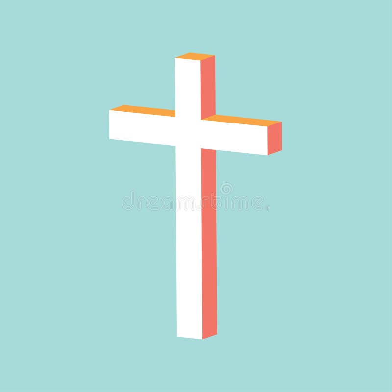 Modern Cross Icon Made 3d Isolated Vector Stock Vector - Illustration ...