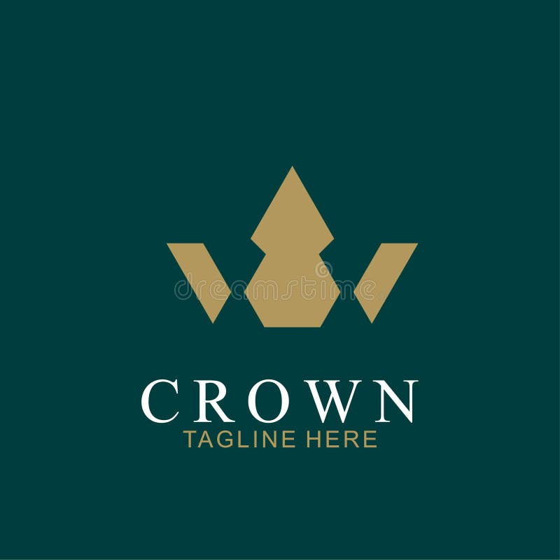 Modern Crown Logo Template stock illustration. Illustration of company ...