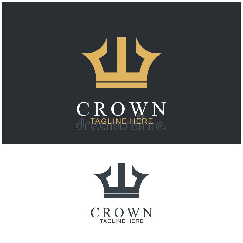 Modern Crown Logo Template stock illustration. Illustration of flat ...