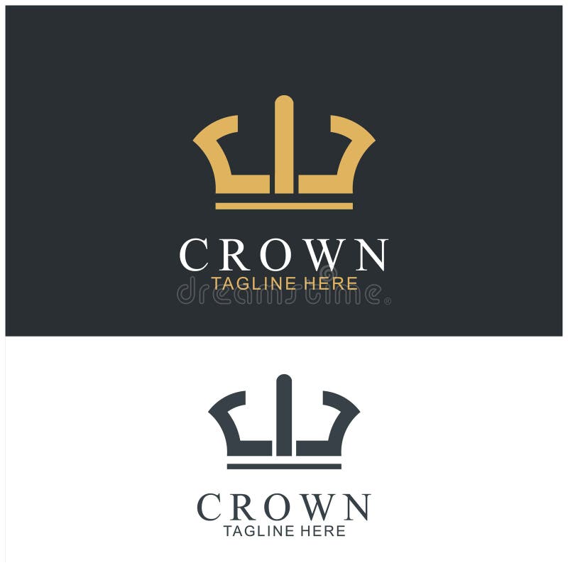 Modern Crown Logo Template stock illustration. Illustration of emblem ...