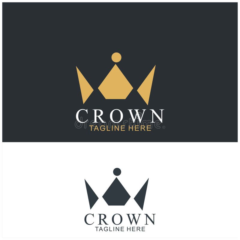 Modern Crown Logo Template stock illustration. Illustration of creative ...