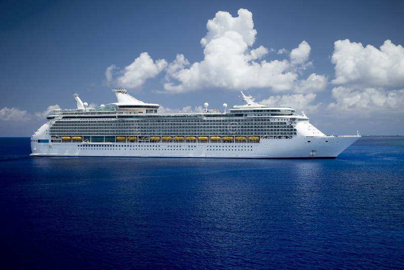 Modern Cruise Ship in the Caribbean Stock Image - Image of liner ...
