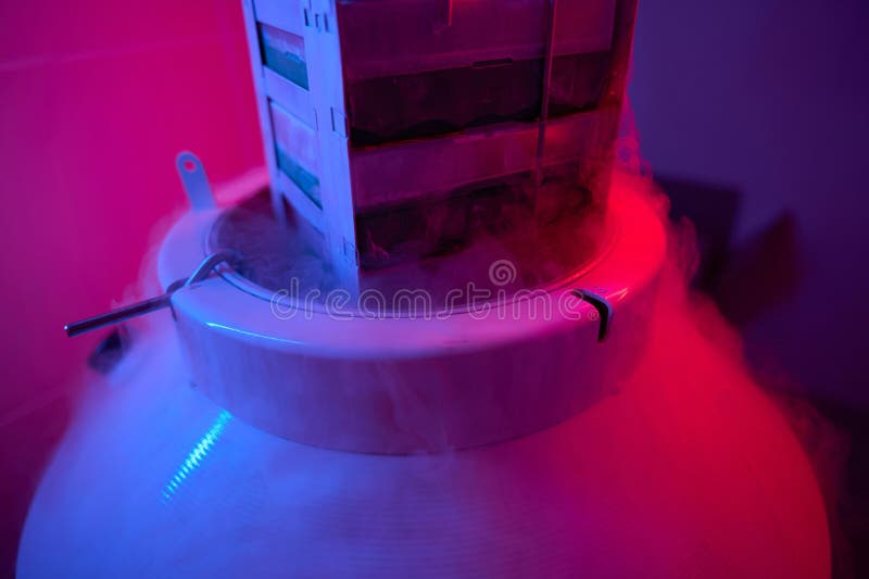 Modern Cryostorage for Cryopreservation of Biomaterial Stock Image ...