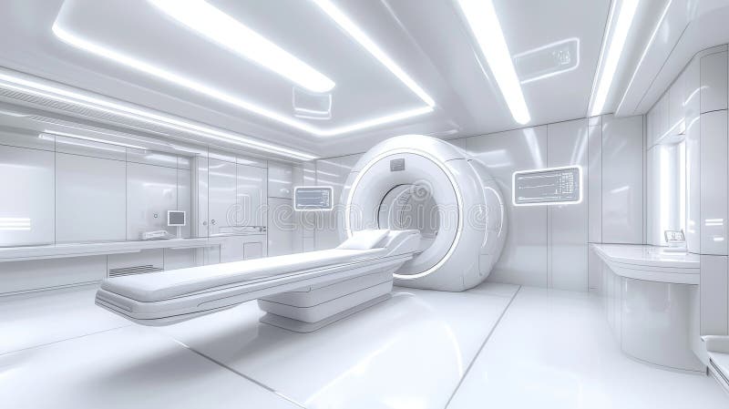 The Modern CT Scan Room in the Modern Hospital is Highly Advanced and ...