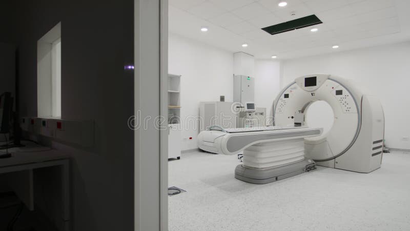 Modern CT Scanner in a Clean and Sterile Hospital Room, Showcasing ...