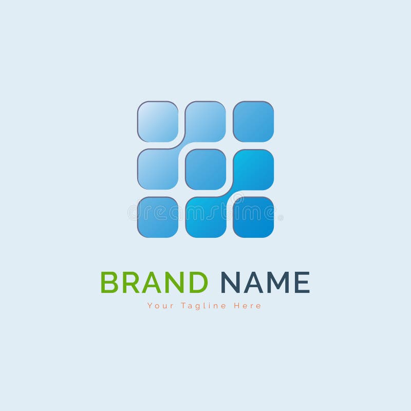 Modern Cube Pixel Sign Logo Template Design Vector for Brand or Company ...