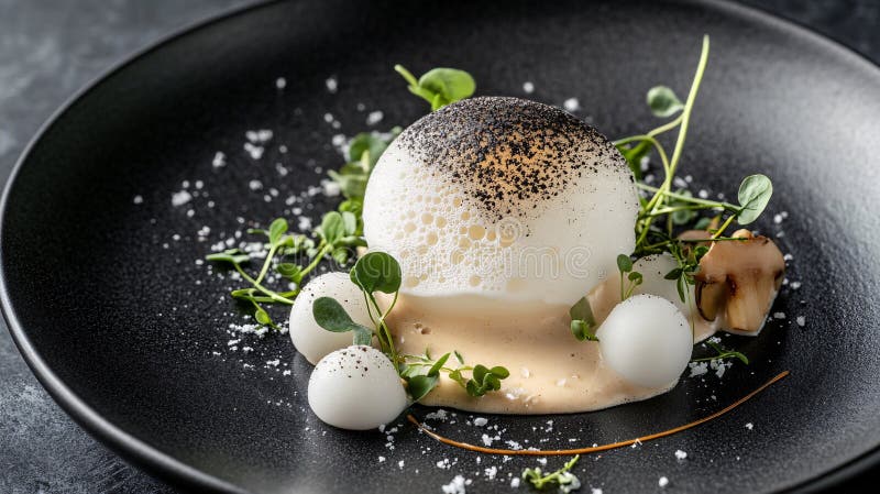 Modern Cuisine Presentation with Textures and Colors Stock Photo ...