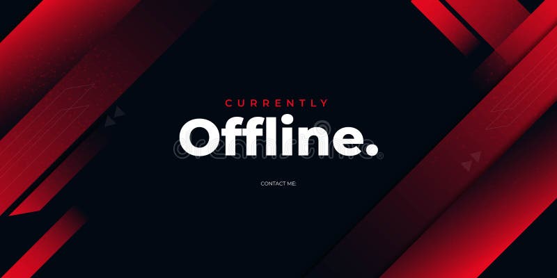 Modern Currently Offline Background with Blue Shapes Design ... Modern Currently Offline Background with Blue Shapes Design ...