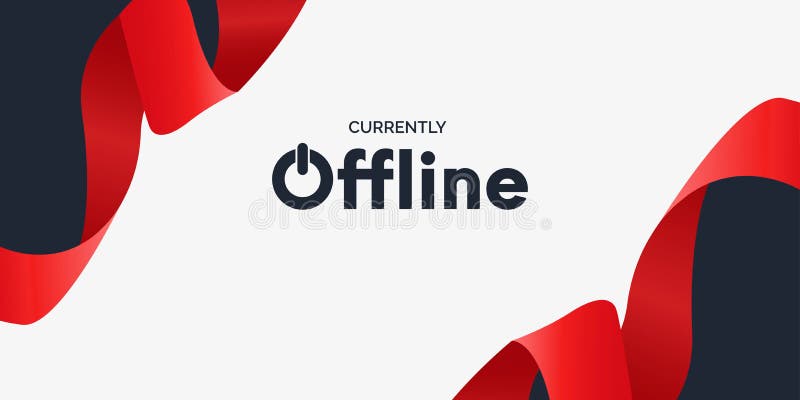 Modern Currently Offline Banner Template Design Illustration Stock ...