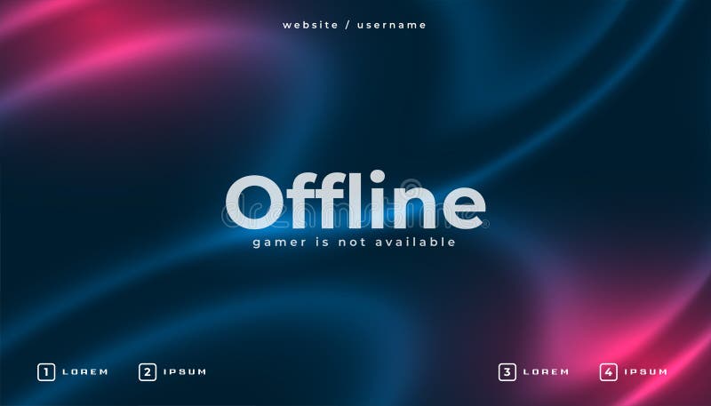 Modern Currently Offline Gaming Banner Design Stock Vector ...