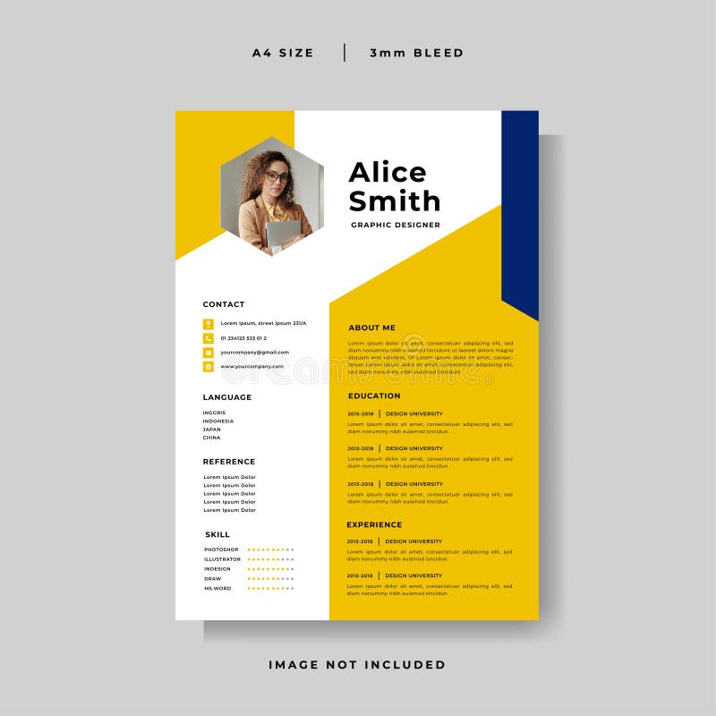 Modern Curriculum Vitae Design Template Vector Stock Vector ...