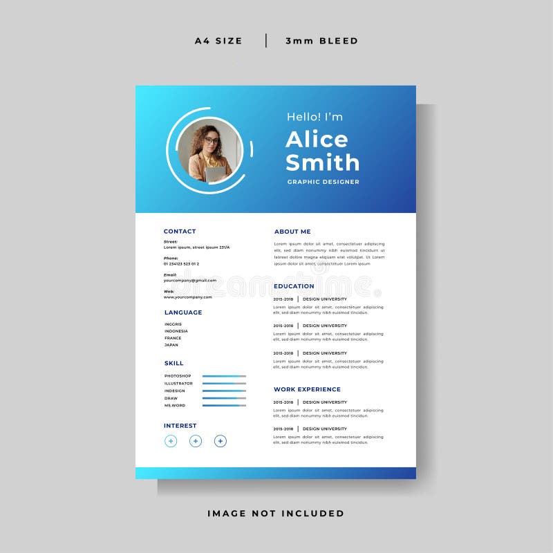 Modern Curriculum Vitae Design Template Vector Stock Vector ...