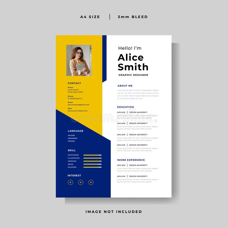 Modern Curriculum Vitae Design Template Vector Stock Vector ...