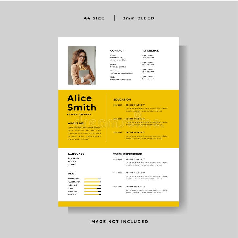 Modern Curriculum Vitae Design Template Vector Stock Vector ...